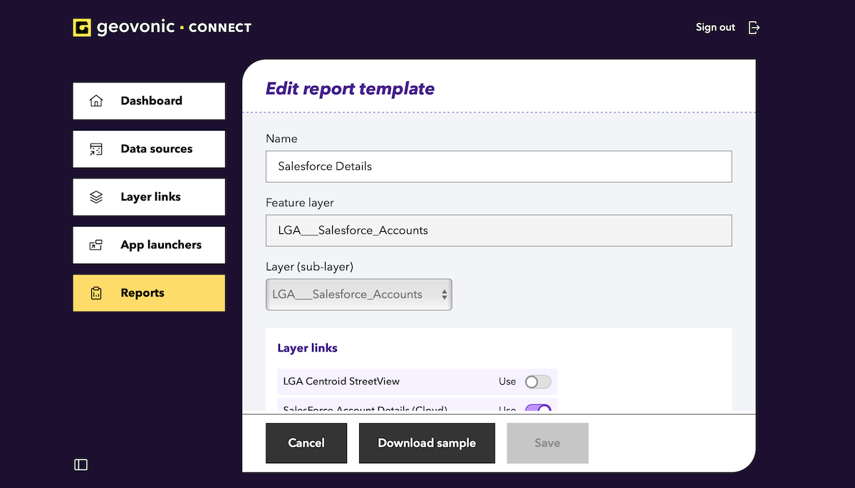 Geovonic Connect Reporting Geovonic Help