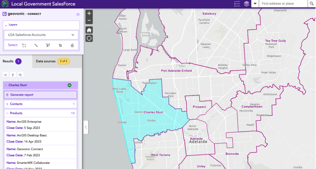 Live Salesforce data in my web map - Geovonic